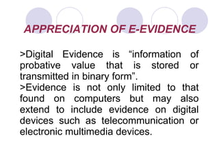 Electronic evidence | PPT