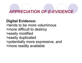Appreciation of Electronic Evidence-PDF | PPT