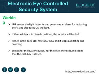 Microcontroller based Electronic Eye Controlled security System | PPTX