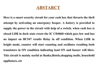 Electronic Eye Controlled Security System | PPT