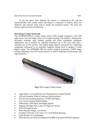 Electronic eye for security system @1000KV Technologies 9030844877 | PDF