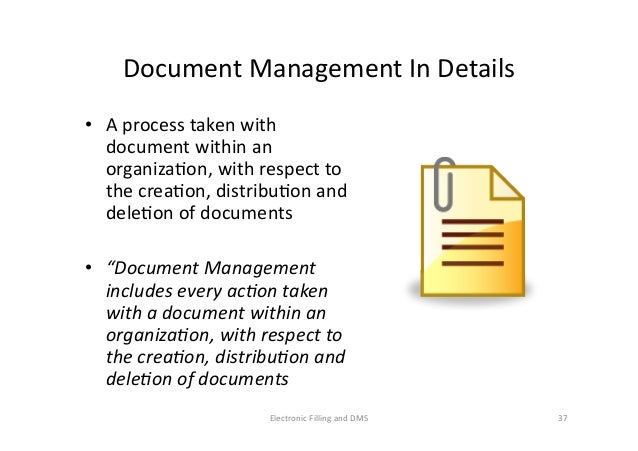 Implementing Electronic Filling with Integrated Document Management S…