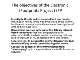 Electronic footprints project (efp) | PPT