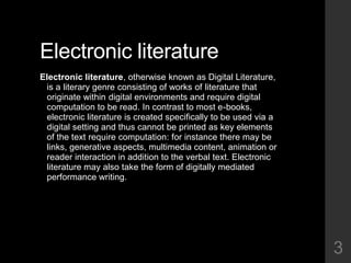 Electronic forms of social sciences literature | PPT