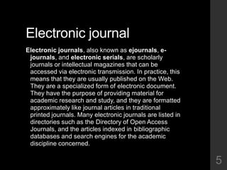 Electronic forms of social sciences literature | PPT