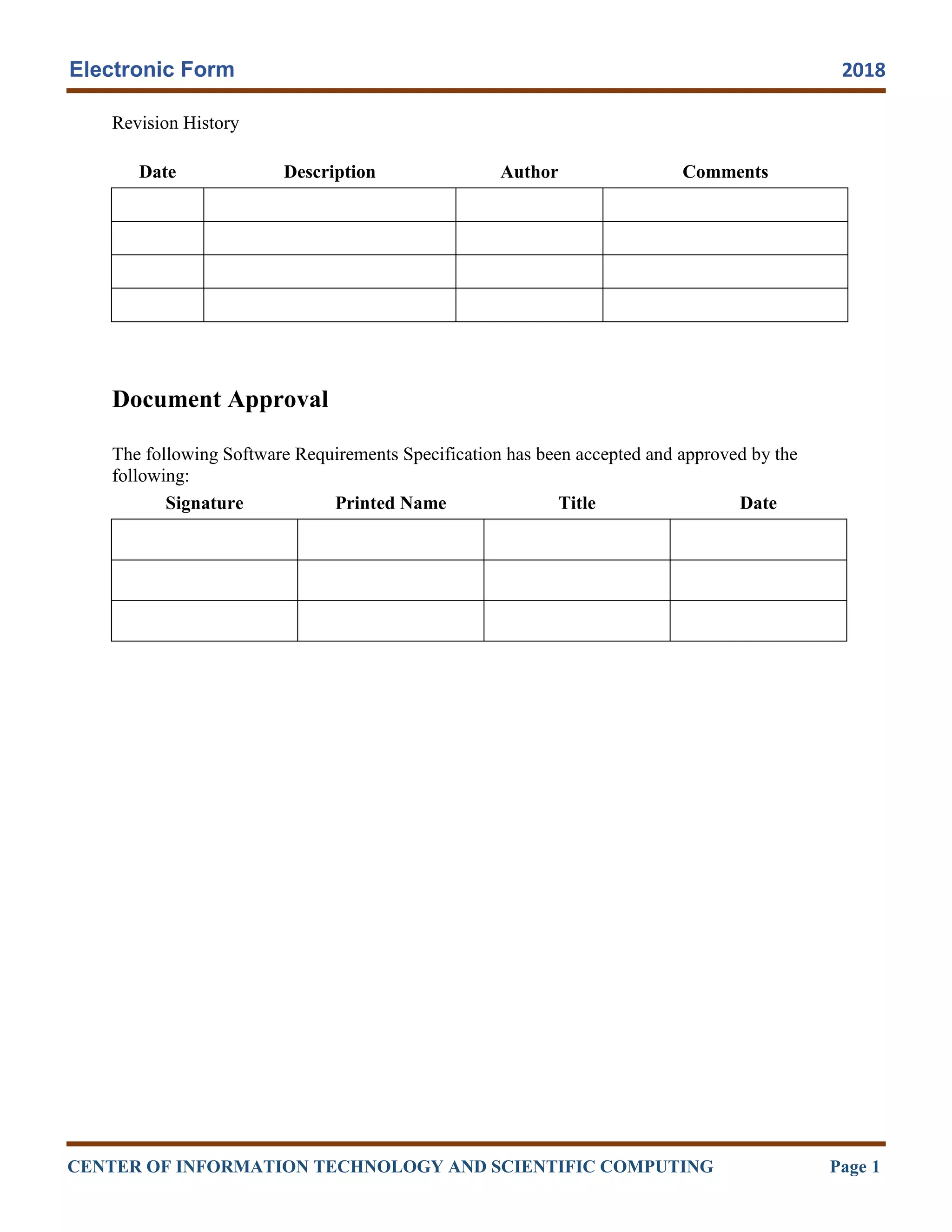 Electronic form srs | PDF
