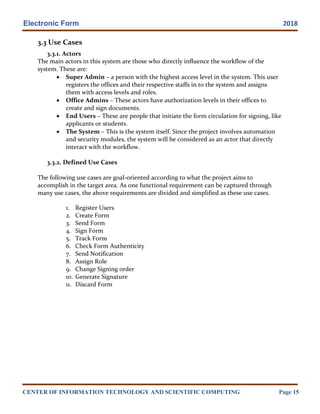 Electronic form srs | PDF