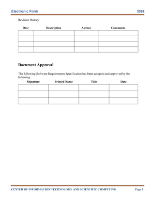 Electronic form srs | PDF