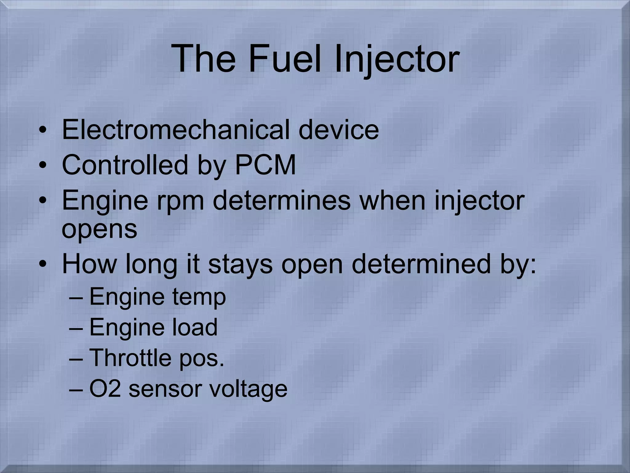Electronic fuel injection | PPT | Automotive