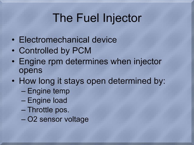 Electronic fuel injection | PPT | Automotive