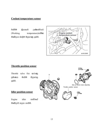 automobile Electronic fuel injection how it works sinhala | PDF
