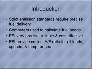 ELECTRONIC_FUEL_INJECTION.ppt | Free Download