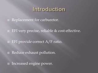 Electronic fuel injection system | PPTX