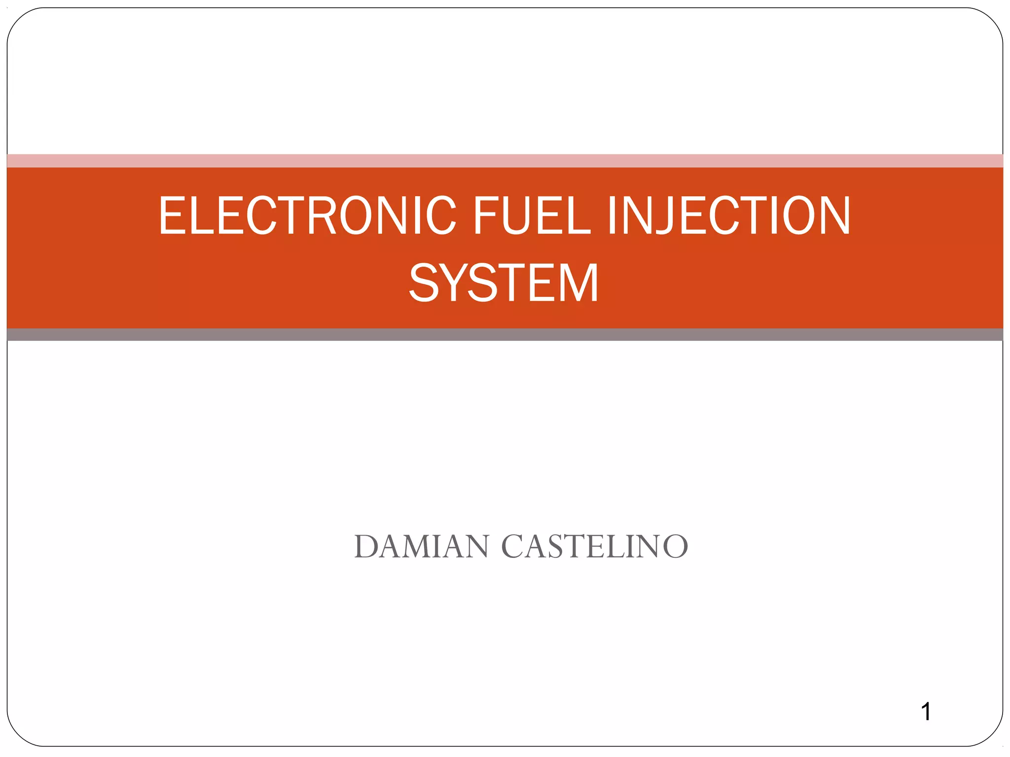 Electronic fuel injection system | PPT