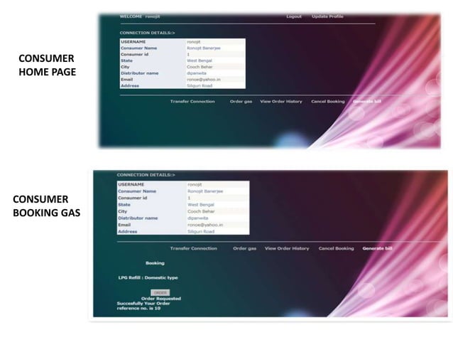 Electronic gas booking system in .NET