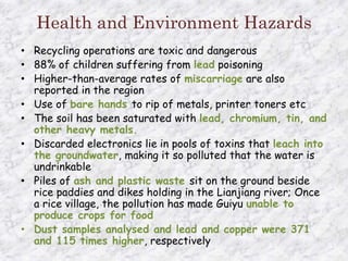 Presentation on Electronic graveyard - Guiyu | PPTX