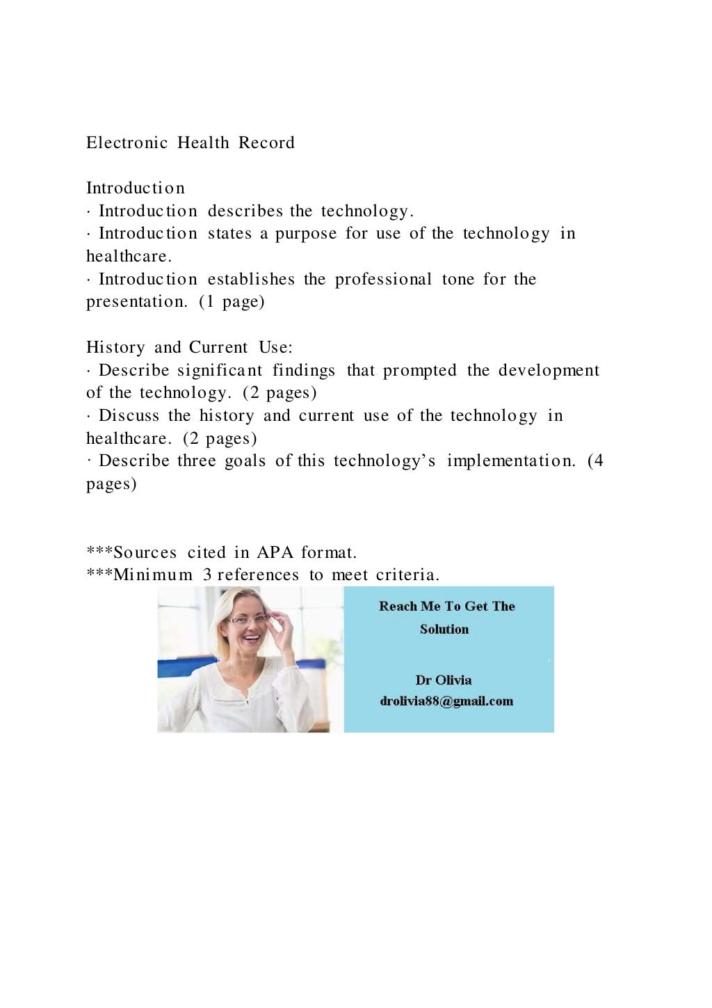 Electronic Health RecordIntroduction· Introduction describes | DOCX