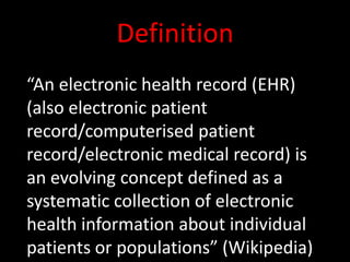 Electronic Health Records | PPTX