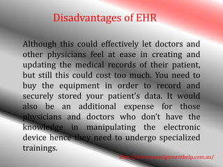 Electronic health records management | PPTX