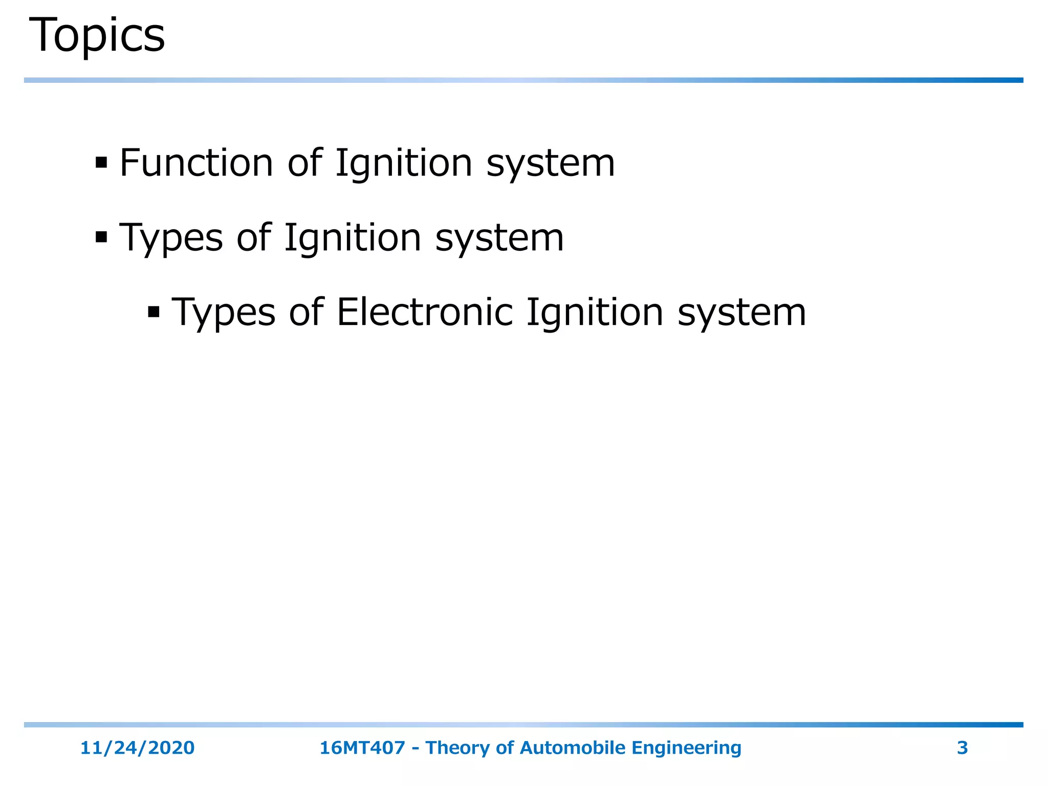 Electronic ignition system | PPTX