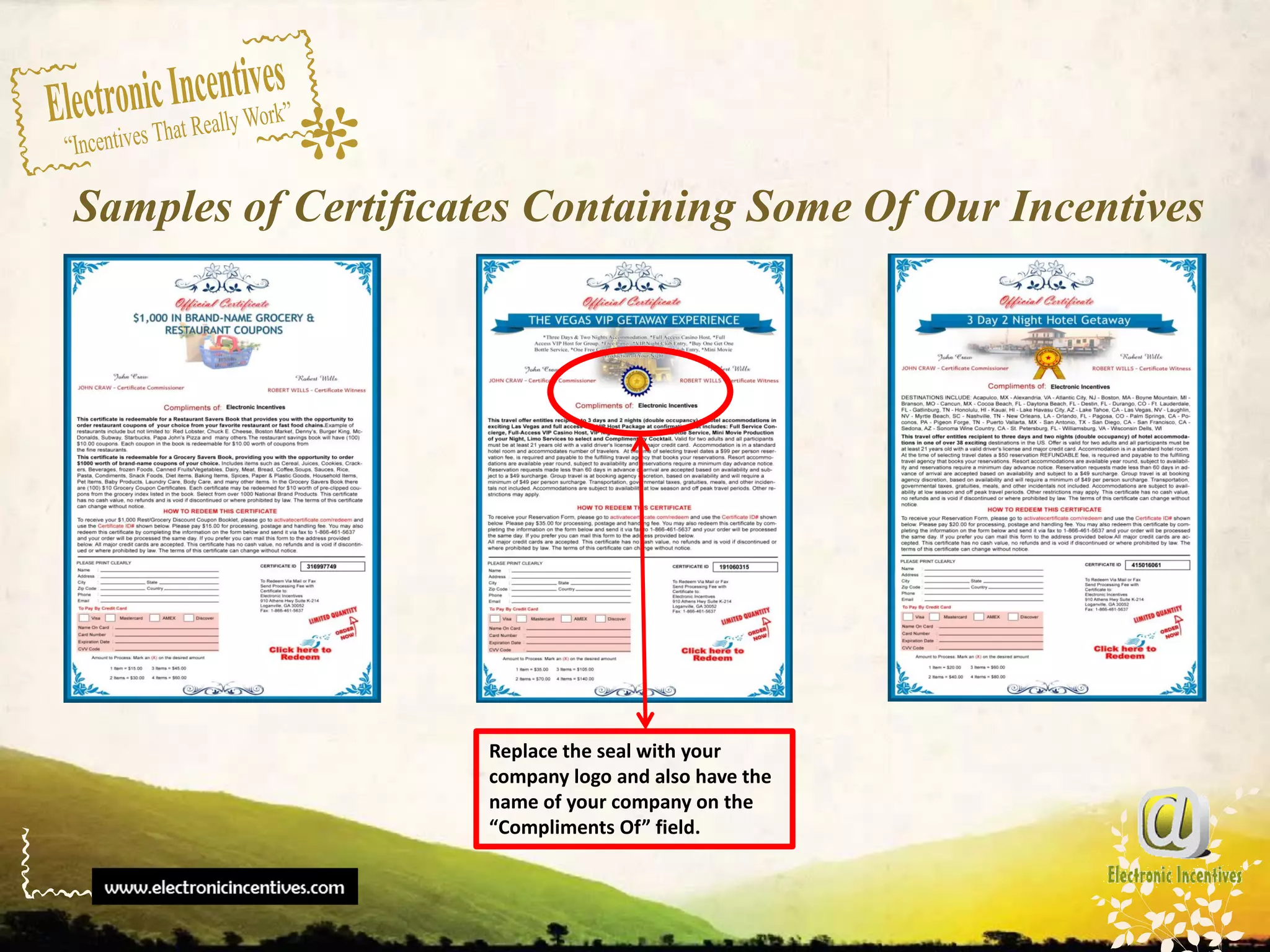 Electronic incentives presentation for companies (2) | PDF ...