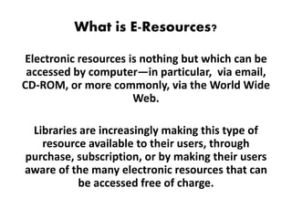Electronic information resources for teachers and students | PPTX