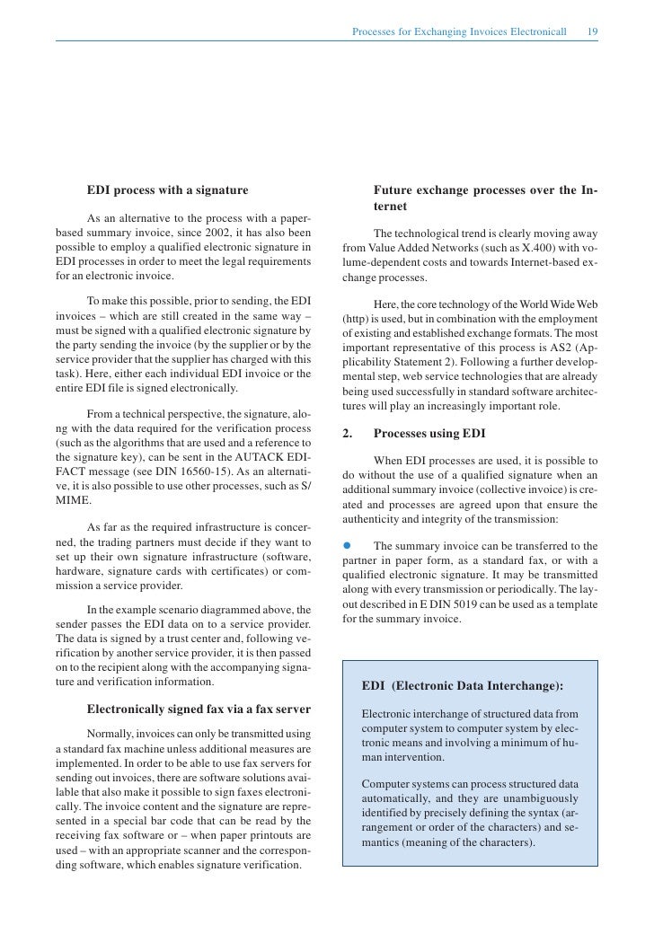 Electronic invoices in germany awv 2006