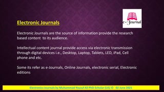 Electronic Journals | PPTX