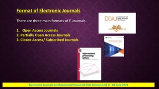Electronic Journals | PPTX