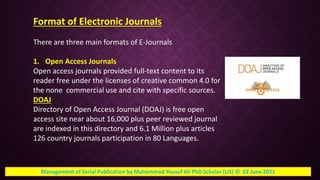Electronic Journals | PPTX