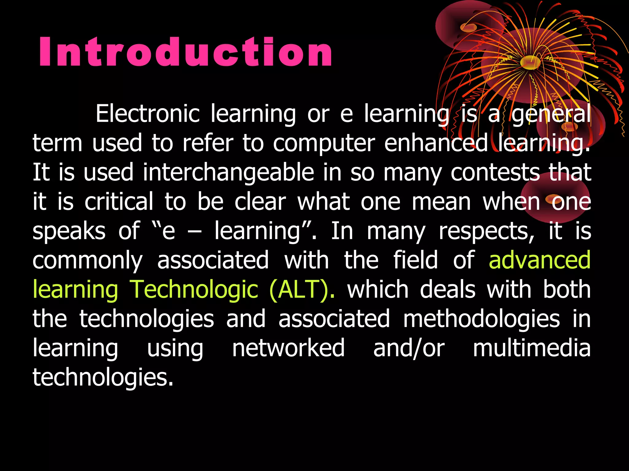 Electronic learning | PPT