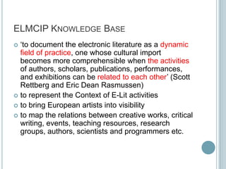 Electronic literature and its place in digital library | PPTX