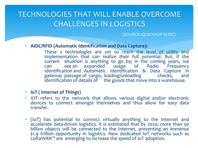 ELECTRONIC LOGISTICS MARKETPLACES (ELM) | PPTX | Logistics and ...