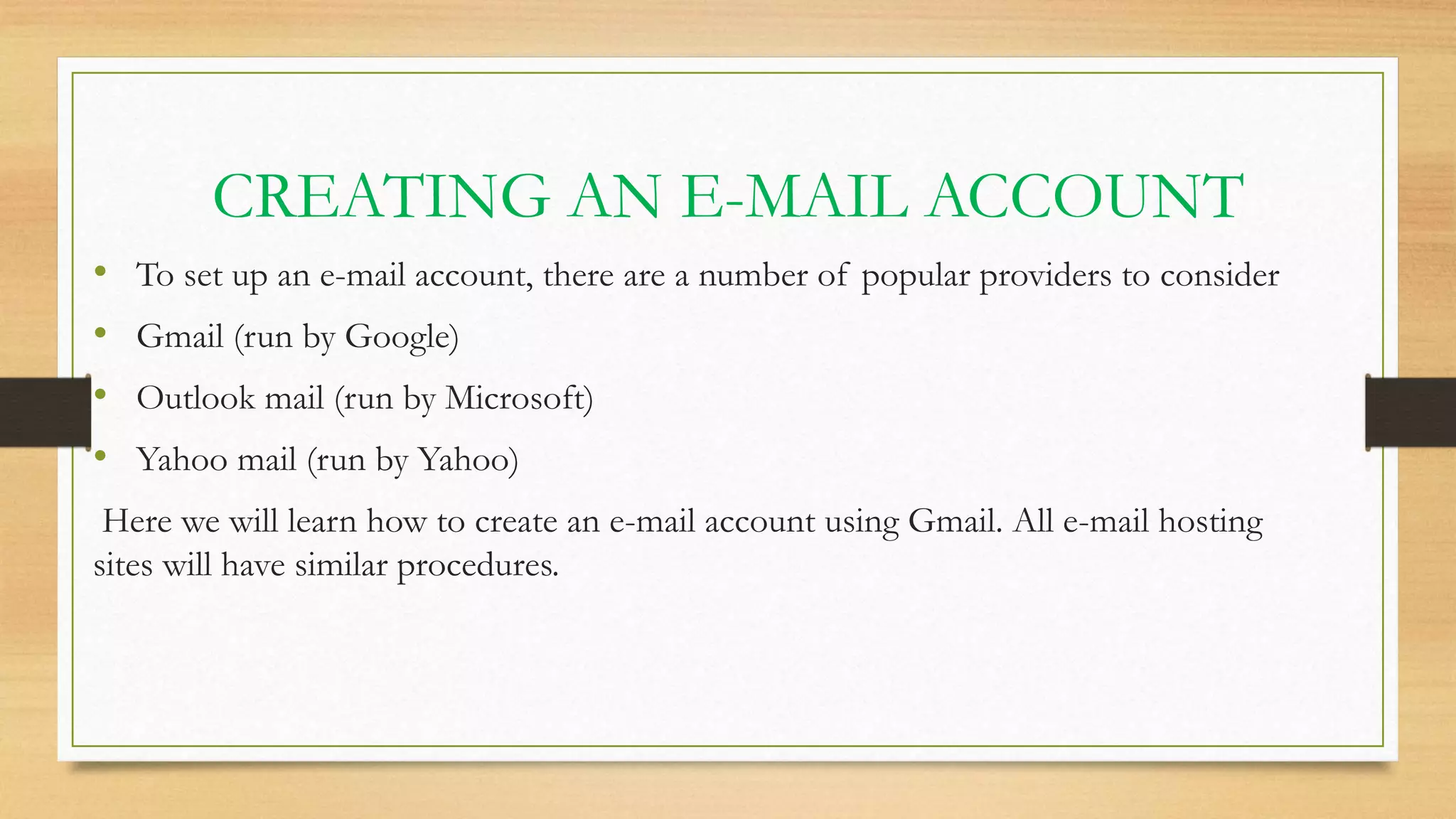 Electronic mail or e-mail is a quick way.pptx