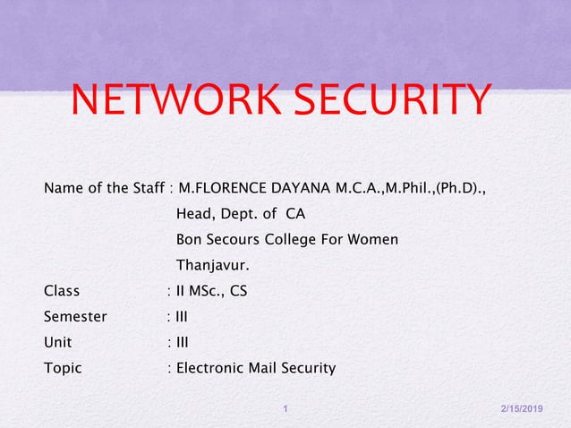 Electronic mail security | PDF