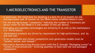 Electronic manufacturing and the integrated circuit | PPT