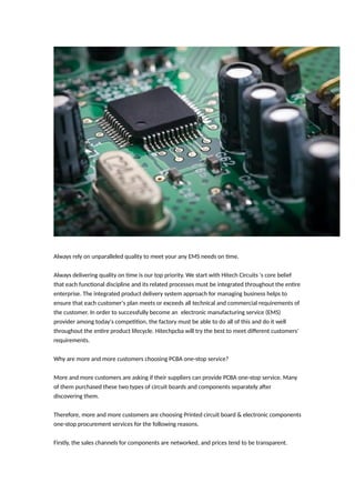 Electronic Manufacturing Services,China EMS supplier - Hitech Circuits | PDF