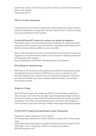 Electronic Manufacturing Services -- Hitech Circuits Co., Limited | PDF