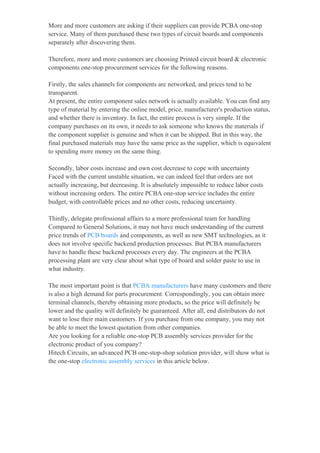 Electronic Manufacturing Services -- Hitech Circuits Co., Limited | PDF