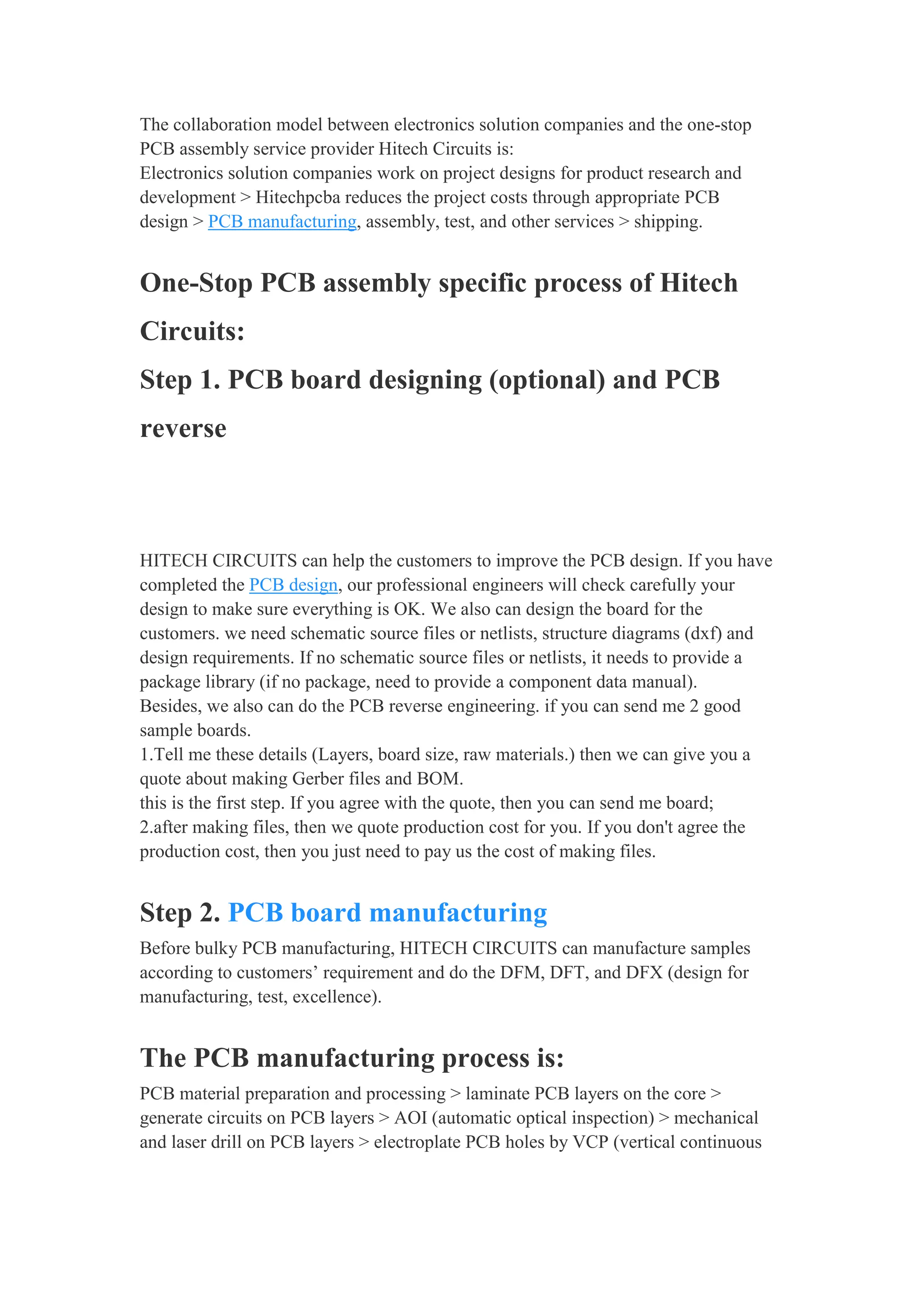 Electronic Manufacturing Services China EMS supplier - Hitech Circuits.docx