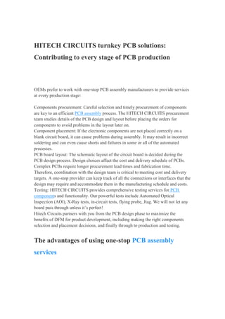 Electronic Manufacturing Services China EMS supplier - Hitech Circuits.docx