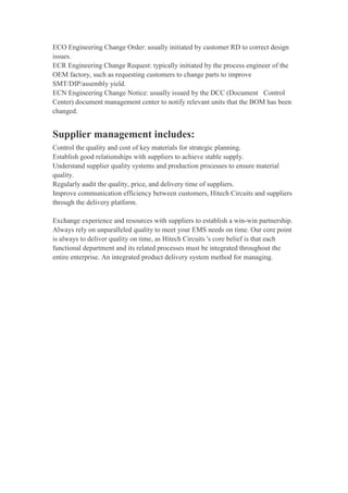 Electronic Manufacturing Services China EMS supplier - Hitech Circuits.docx