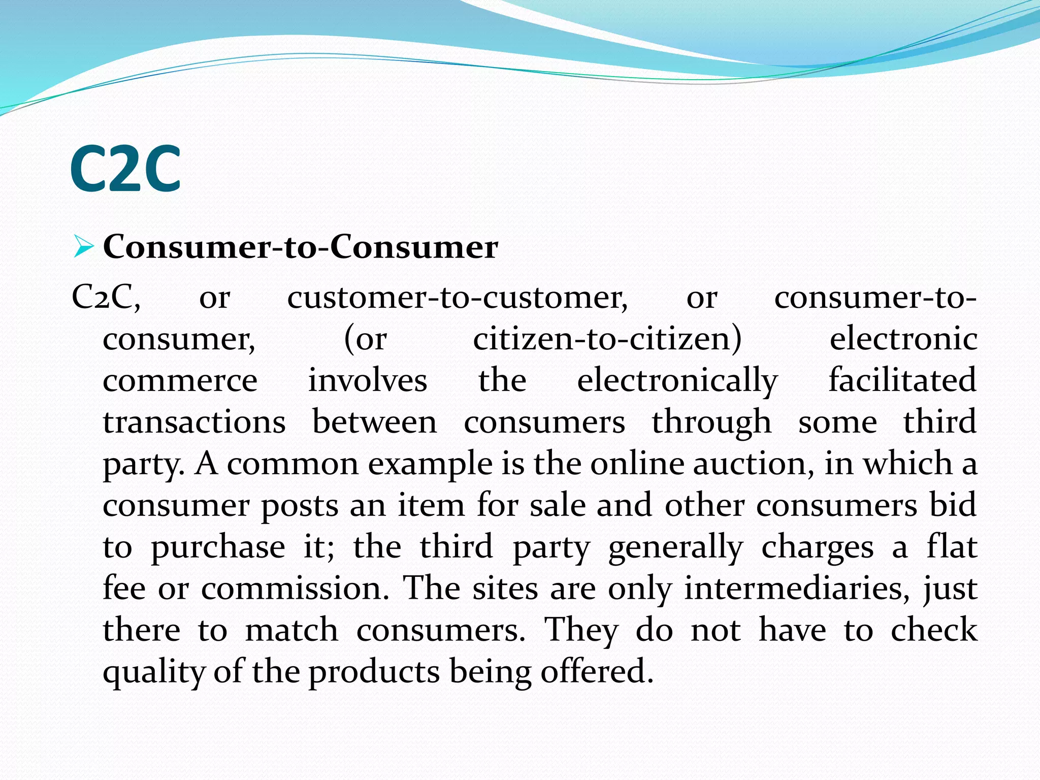 Electronic Marketing B2B B2C C2C | PPTX