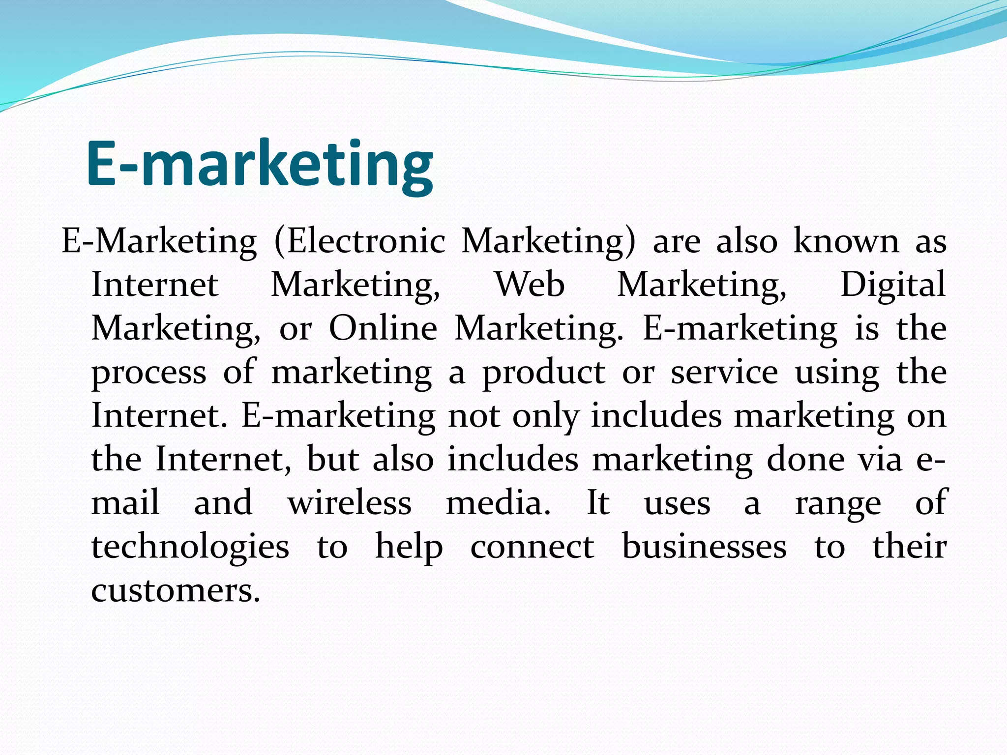 Electronic Marketing B2B B2C C2C | PPTX