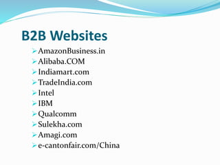 Electronic Marketing B2B B2C C2C | PPTX