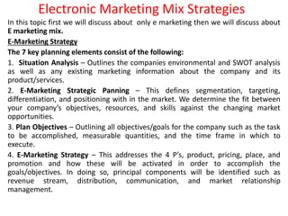 Electronic marketing mix strategies | PPT