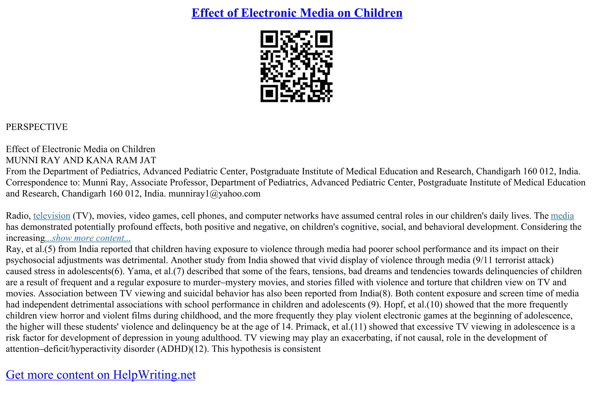 Electronic Mass Media | PDF