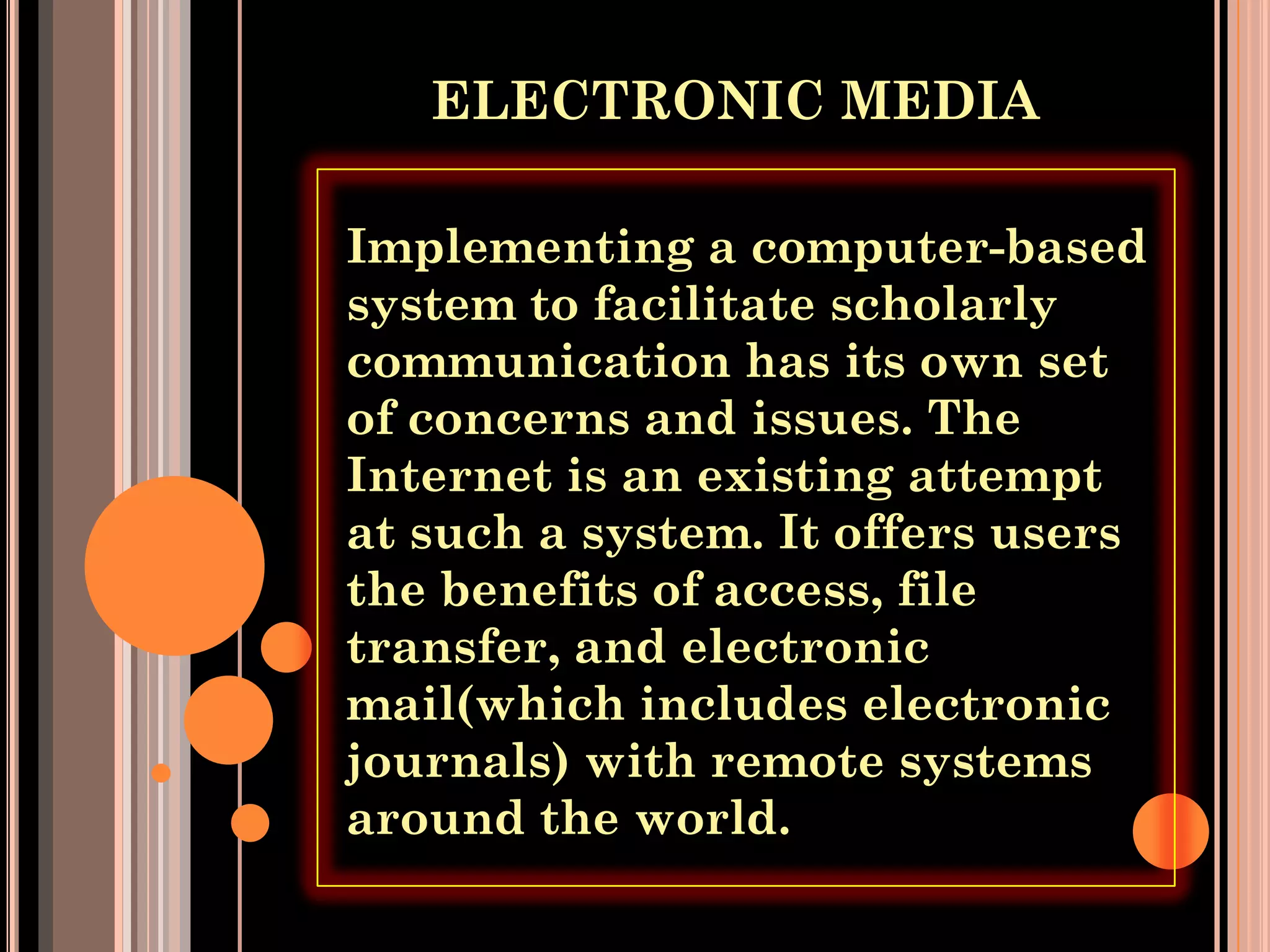 Electronic media | PPTX