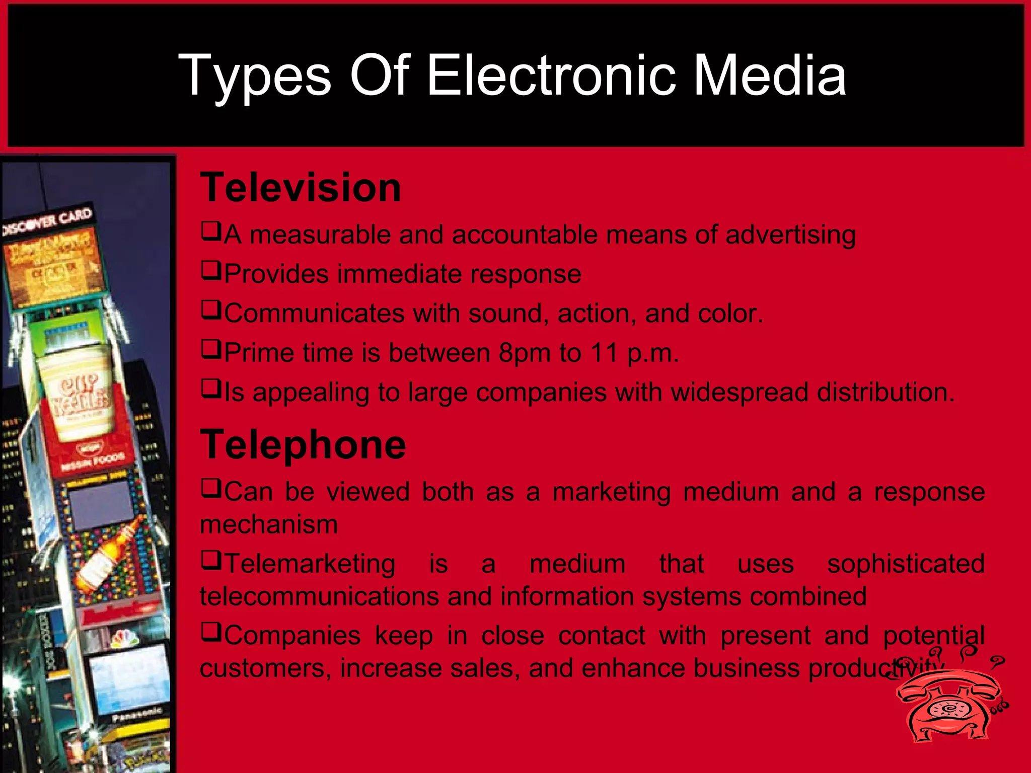 Electronic media presentation | PPT