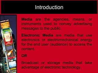 Electronic media presentation | PPT